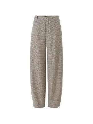 Closed Wool Blend Checked Wide Leg Trousers