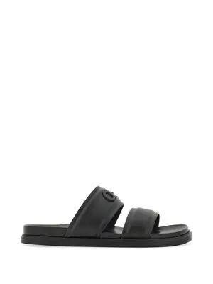 FERRAGAMO Gancini Slide Sandals - Black