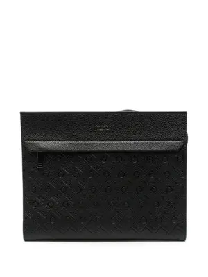 FERRAGAMO Monogram Leather Pouch - Black