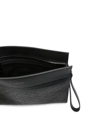 FERRAGAMO Monogram Leather Pouch