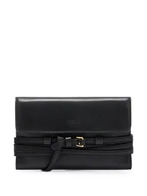 Moschino Tie Me Leather Wallet - Black