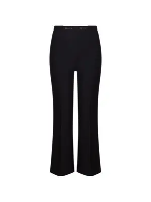 Elisabetta Franchi Horsebit-detail Flared Trousers - Black