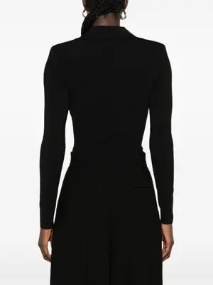 Elisabetta Franchi Long-sleeve Cut-out Bodysuit With Chain Detail