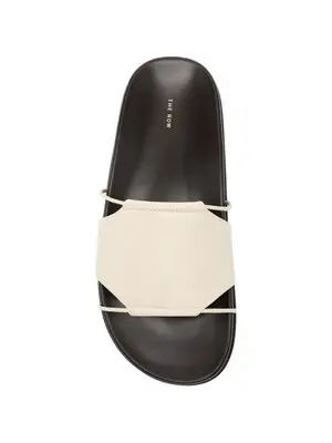 THE ROW Vivienne Leather Slide Sandals