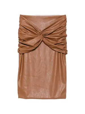 Elisabetta Franchi Faux-leather Midi Skirt