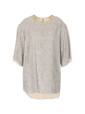 THE ROW Hamza Linen Blouse - White