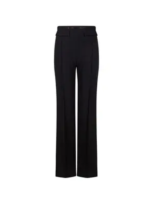Elisabetta Franchi Horsebit-detail Straight-leg Trousers - Black