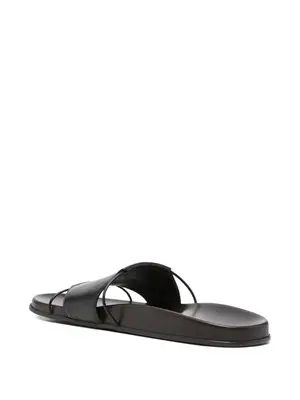 THE ROW Vivienne Leather Slide Sandals