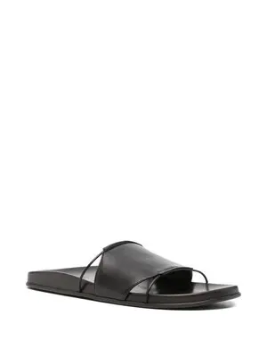 THE ROW Vivienne Leather Slide Sandals