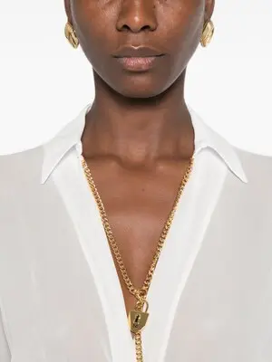 Elisabetta Franchi Chain-detail Wrap-front Bodysuit