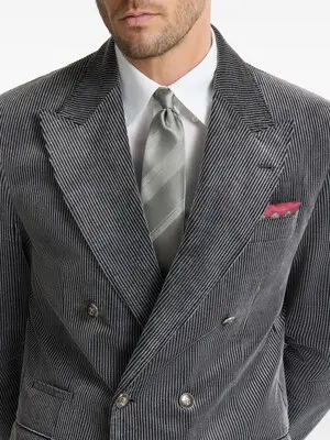 Brunello Cucinelli Striped Silk Neck Tie