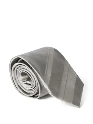 Brunello Cucinelli Striped Silk Neck Tie