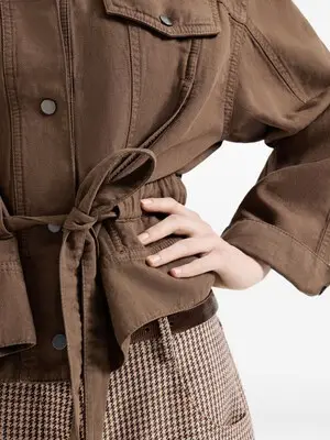 Brunello Cucinelli Linen Cropped Jacket