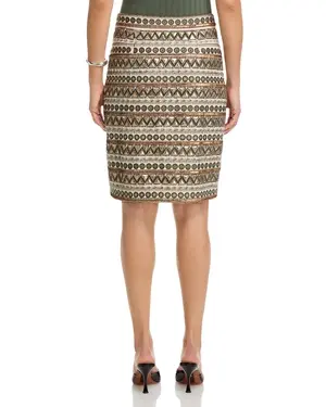 Elie Tahari The Tate Embroidered Skirt