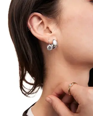 Baublebar Fallon Bezel Drop Earrings - Silver
