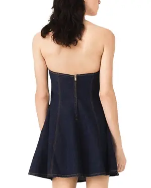 Maje Embellished Halter Neck Mini Dress