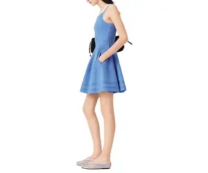 Maje Square Neck Skater Mini Dress