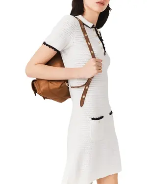 Maje Miss M Nylon & Leather Backpack