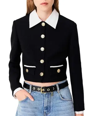 Maje Vilynette Short Tweed Jacket