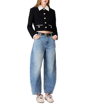 Maje Vilynette Short Tweed Jacket