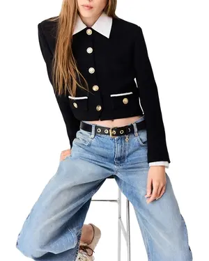 Maje Vilynette Short Tweed Jacket