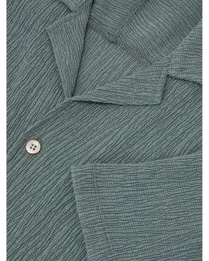 REISS Knox Textured Raglan Shirt - Dark Sage
