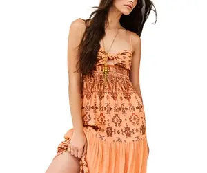 Ba&sh Bandeau Neck Maxi Dress - Orange