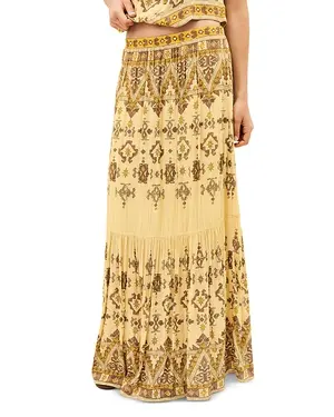 Ba&sh Jupe Zaya Maxi Skirt - Yellow