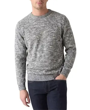 Robert Talbott Robbins Linen Silk Crewneck Sweater - Gray