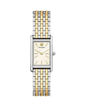 Tory Burch Eleanor Slim Watch, 20mm X 34mm - Cream/two-tone
