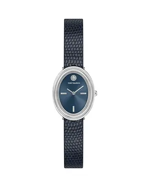 Tory Burch Oval Watch, 28mm - Blue
