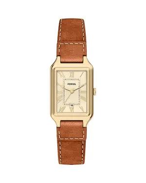 Fossil Raquel Watch, 23mm X 38mm - Cream/brown