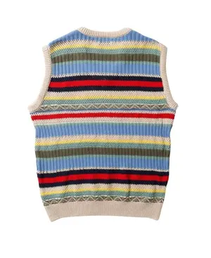 EDMMOND STUDIOS Color Striped Knitted Vest