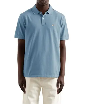 EDMMOND STUDIOS Duck Logo Pique Polo Shirt Plain Steel