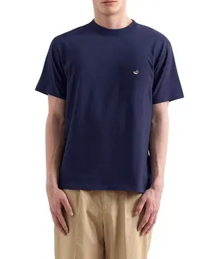 EDMMOND STUDIOS Duck Patch T-shirt Plain Navy