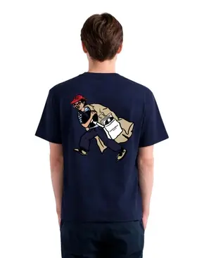 EDMMOND STUDIOS Melomaniac Printed T-shirt - Plain Navy