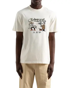 EDMMOND STUDIOS Western Print T-shirt - Plain Off White