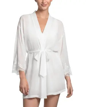 IN BLOOM BY JONQUIL Chiffon Wrap Robe - Ivory