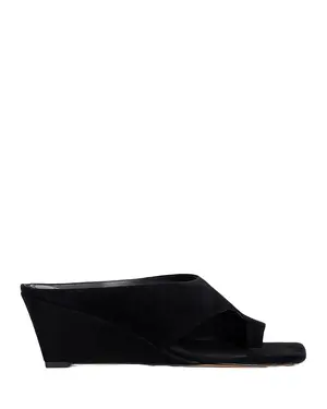 Sandro Leia Suede Wedge Sandals - Black