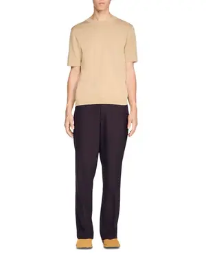 Sandro Pablo Cotton Short Sleeve Knitted Tee
