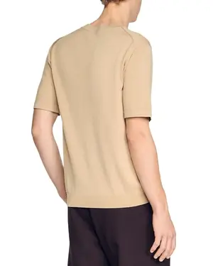 Sandro Pablo Cotton Short Sleeve Knitted Tee