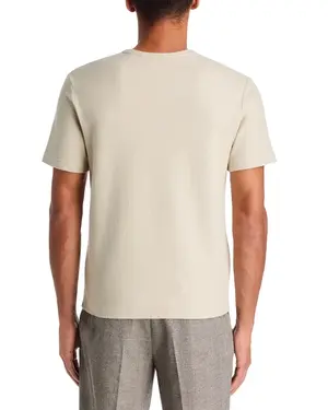 FRAME Jacquard Cotton Tee - Pale Grey