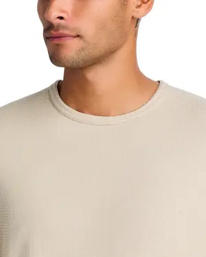 FRAME Jacquard Cotton Tee - Pale Grey