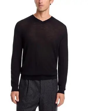 FRAME Fine Gauge Wool Cashmere V-neck Sweater