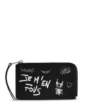 Zadig&Voltaire Arty Tag Grained Leather Card Case