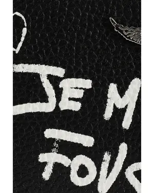Zadig&Voltaire Arty Tag Grained Leather Card Case
