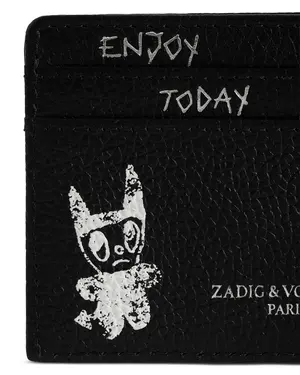 Zadig&Voltaire Arty Tag Grained Leather Card Case