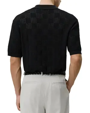 LES DEUX Squared Knitted Short Sleeve Shirt