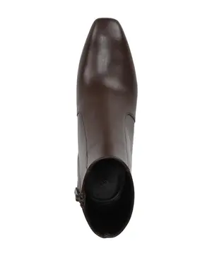 Vince Tegan Block Heel Ankle Boots - Ganache Leather