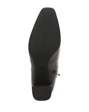 Vince Tegan Block Heel Ankle Boots - Ganache Leather